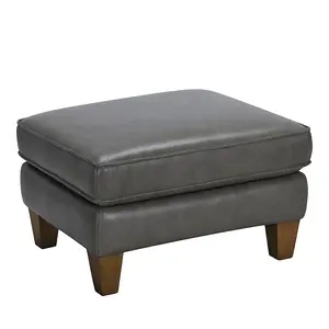 VIOLINO Bloomingdale's Hesh Leather Ottoman Exclusive - Dorn Granite