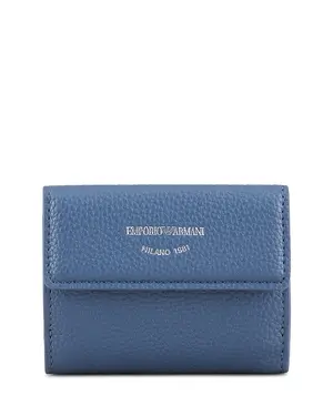 Emporio Armani Myea Deer Print Bifold Wallet - Solid Medi