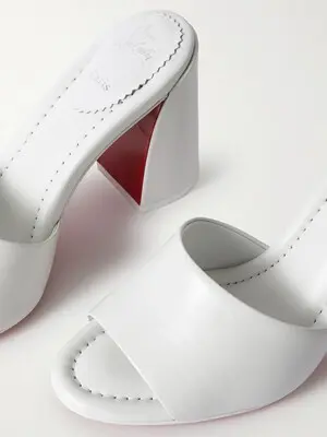 CHRISTIAN LOUBOUTIN Jane Leather Mules - White