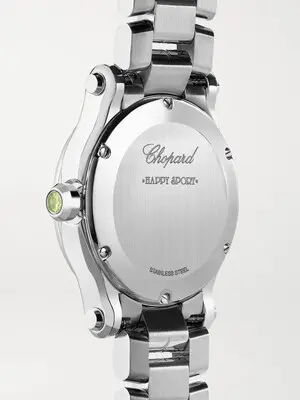 Chopard Happy Sport 30mm Stainless Steel, Diamond, And Tsavorite Watch
