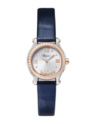 CHOPARD Chopard Happy Sport 25mm 18-karat Rose Gold, Stainless Steel And Diamond Watch