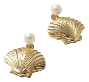 Mateo Venus 14-karat Pearl Earrings - Gold