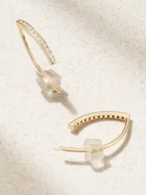 MELISSA JOY MANNING Wishbone 14-karat Recycled Diamond Earrings