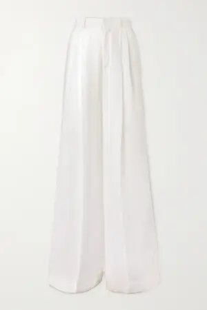 Chloé Ramie Wide-leg Trousers - White
