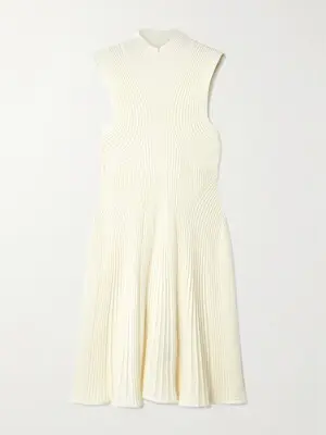Chloé Ribbed Wool-blend Turtleneck Mini Dress
