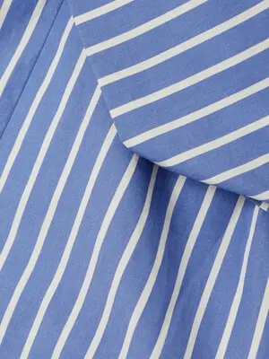 Dries Van Noten Bow-embellished Striped Cotton-poplin Top
