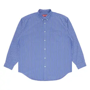 Supreme Loose Fit Stripe Shirt - Blue