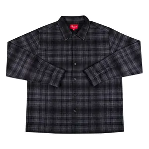Supreme Plaid Flannel Shirt - Black