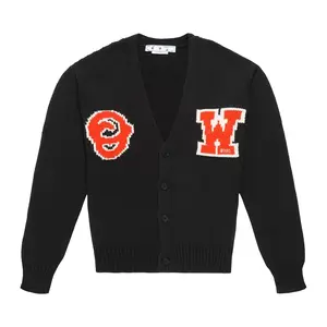 Off-White Patch Knit Cardigan - Black