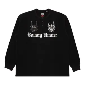 Supreme X Bounty Hunter Thermal Henley Long-sleeve Top - Black