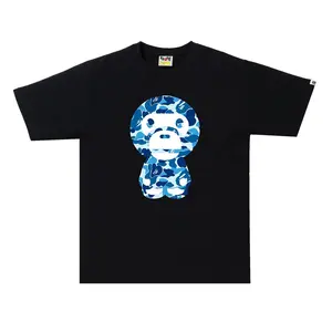 A BATHING APE Abc Camo Big Baby Milo Tee 'black/blue' Black