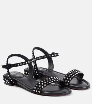 CHRISTIAN LOUBOUTIN Sweet Jane Strass Boum Sandals - Black