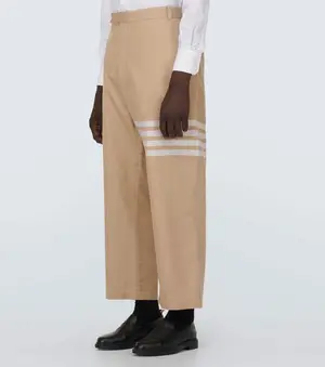 Thom Browne 4-bar Cropped Straight Pants