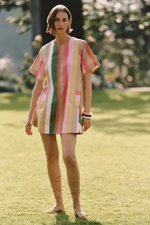 Women's Short Sleeve Swing Mini Dresses
