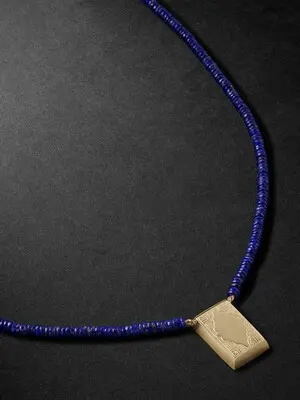 Jacquie Aiche 14-karat Lapis Lazuli Necklace - Gold