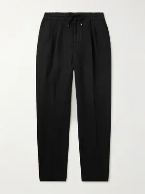 Brunello Cucinelli Black Wash Bottoms For Men
