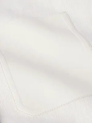 Zegna Leather-trimmed Denim Overshirt