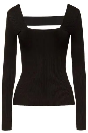 THE RANGE Alloy Cutout Ribbed Jersey Top