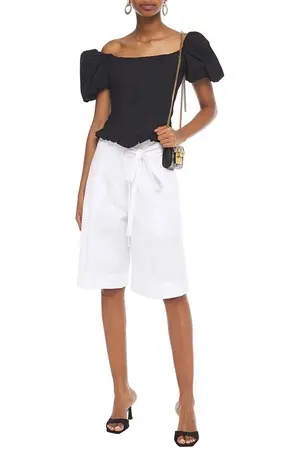 DE LA VALI Koko Stretch-cotton Poplin Top