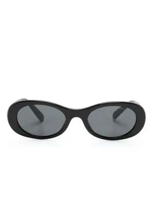 Miu Miu Glimpse Oval-frame Sunglasses - Black