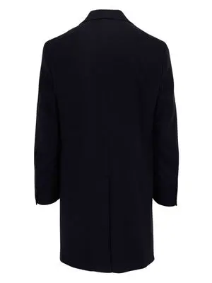 Canali Single-breasted Logo-appliqué Coat