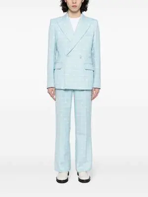 Casablanca Heart Monogram-jacquard Wool Trousers