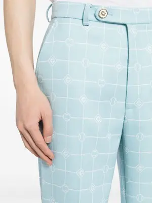 Casablanca Heart Monogram-jacquard Wool Trousers