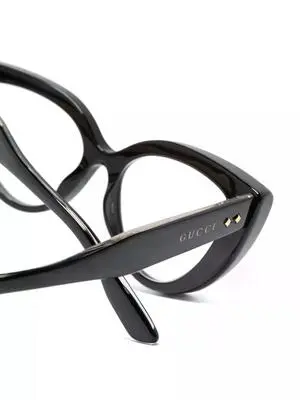 Gucci Logo-engraved Cat-eye Glasses
