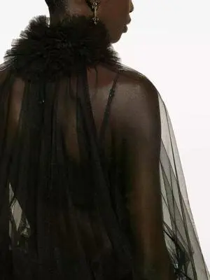 Dolce & Gabbana Ruffle-trim Tulle Blouse
