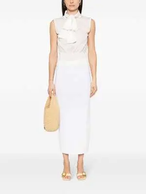 Fabiana Filippi Pussy-bow Knitted Top - Neutrals