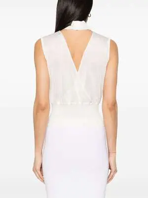 Fabiana Filippi Pussy-bow Knitted Top - Neutrals