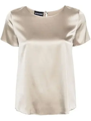 Emporio Armani Curved Hem Blouses