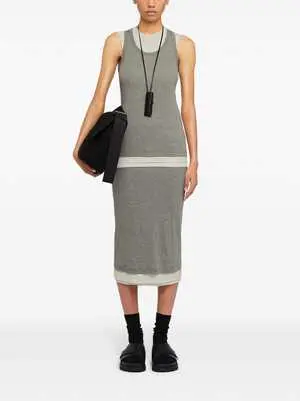 JIL SANDER Layered Jersey Midi Skirt