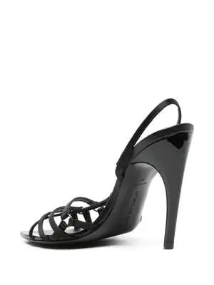 NENSI DOJAKA 100mm Strappy Sandals - Black