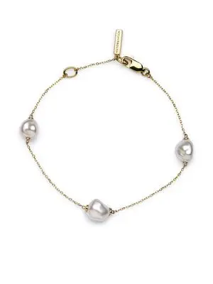 AUTORE MODA 9kt Yellow Sophia Pearl Bracelet - Gold