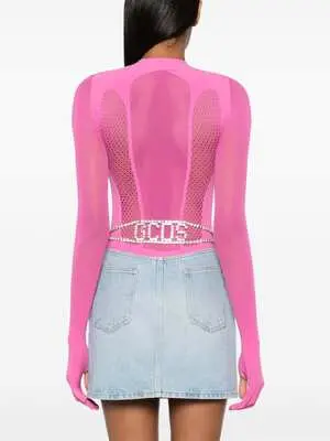 Gcds Panelled Mesh Bodysuit
