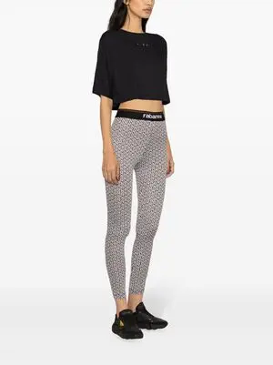 Rabanne Bodyline Monogram-jacquard Leggings