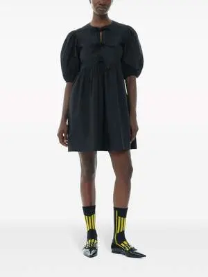 GANNI Tie String Mini Dress - Black