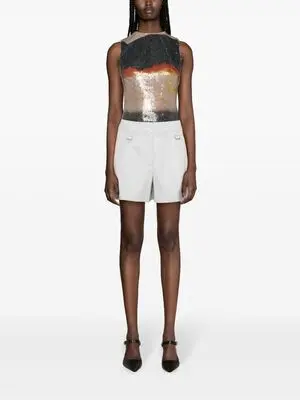 Off-White High-waisted Cotton Shorts