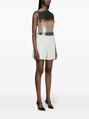 Off-White High-waisted Cotton Shorts
