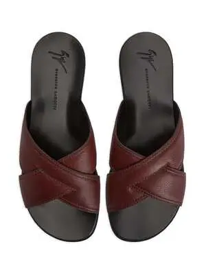 GIUSEPPE ZANOTTI Flavio Crossover-strap Sandals - Brown