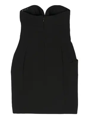GENNY V-neck Strapless Mini Dress - Black