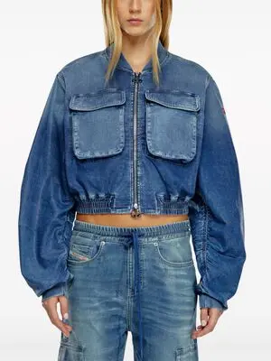 DIESEL® De-khlo-s Denim Bomber Track Jacket