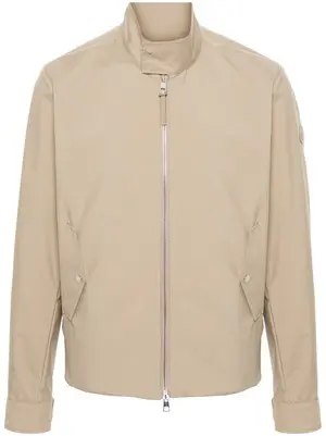 Moncler Chaberton Appliqué-logo Jacket - Neutrals