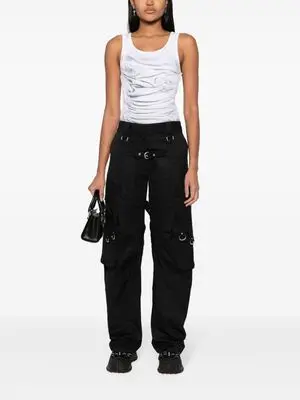 Off-White Cotton Straight-leg Trousers - Black