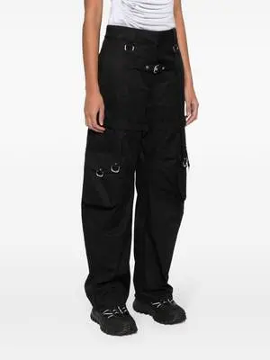Off-White Cotton Straight-leg Trousers - Black