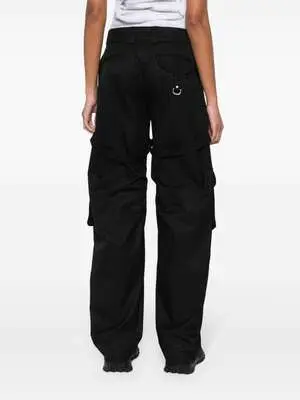 Off-White Cotton Straight-leg Trousers - Black