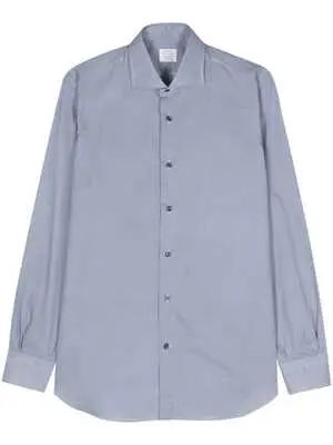 MAZZARELLI Geometric-pattern Shirt - Blue
