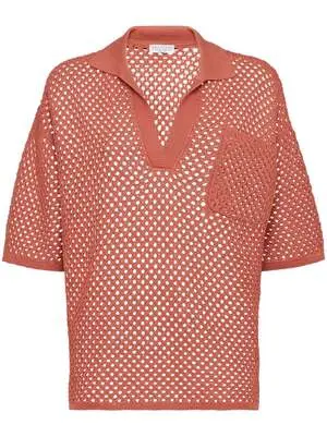 Brunello Cucinelli Open-knit Cotton Top