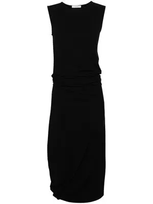 LEMAIRE Draped Crepe Maxi Dress